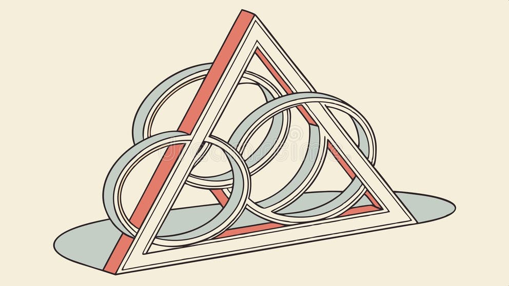 Abstract Interlocking Triangles Design Vector Design Generative Ai Stock Vector Illustration