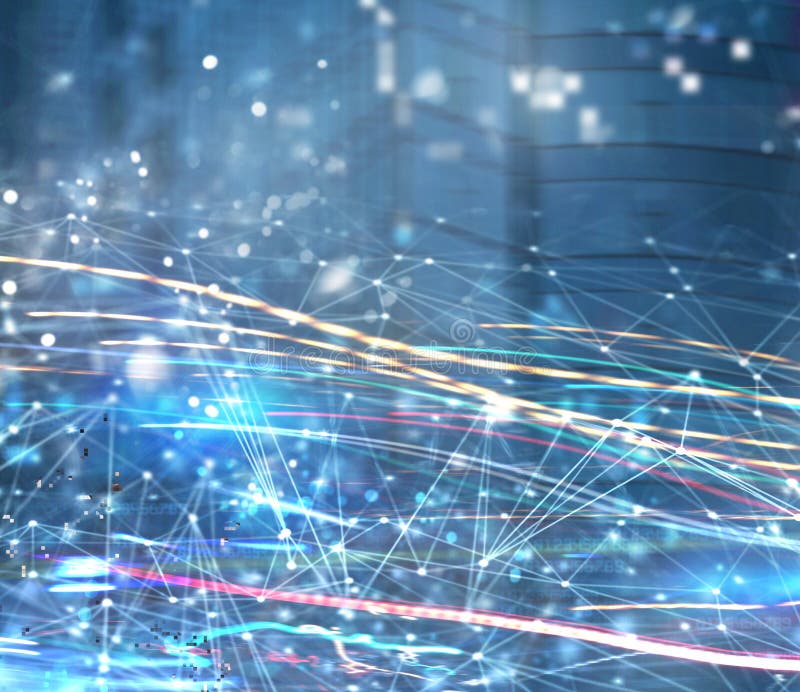 Abstract Internet Connection Network Background with Motion Effects ...