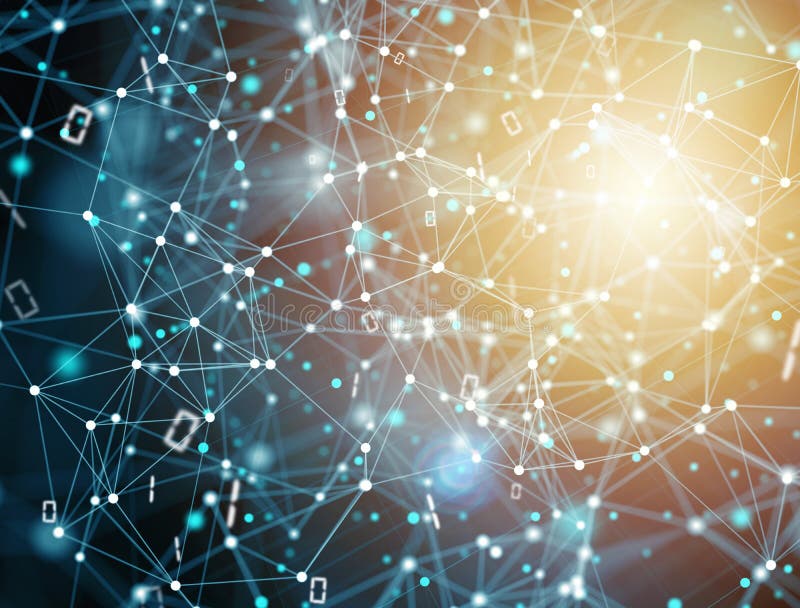 Abstract Internet Connection Network Background with Motion Effects ...