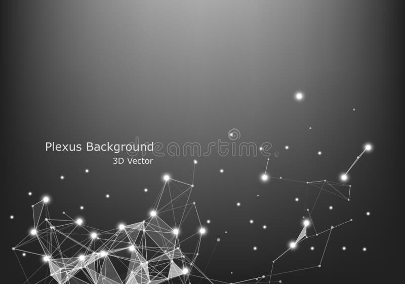 Abstract Internet Connection and Technology Graphic Design. Polygonal ...