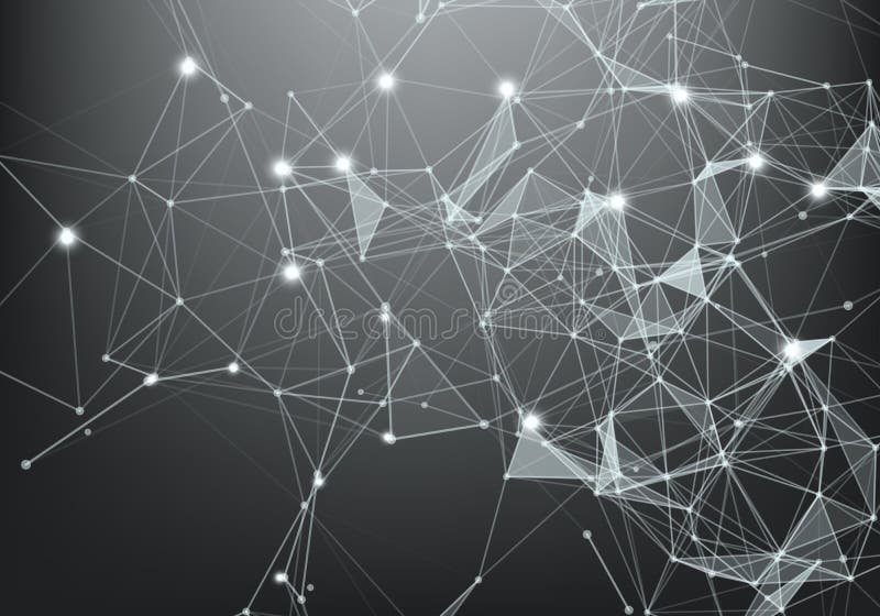 Abstract Internet Connection and Technology Graphic Design. Polygonal ...