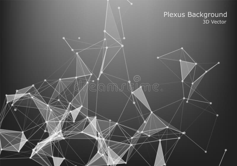 Abstract Internet Connection and Technology Graphic Design. Polygonal ...
