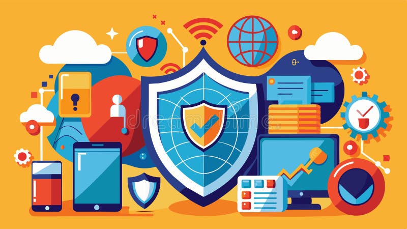 Abstract Internet Security and Safety Technology Concept Background ...