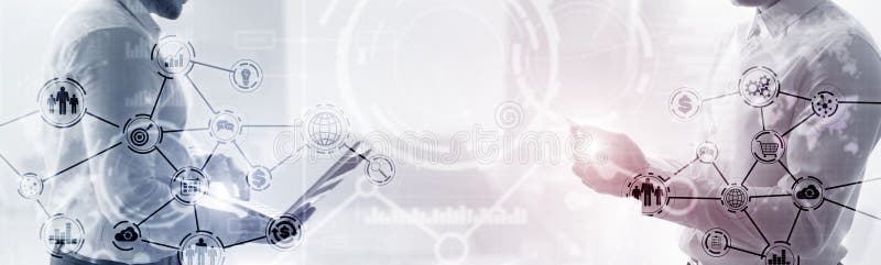 Abstract Internet of Thing Technology Automation Smart Industry Website ...