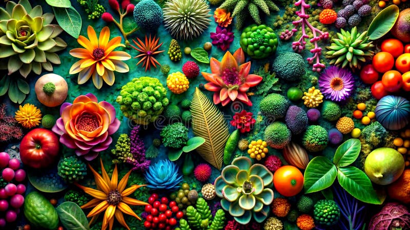 A Tapestry of Textures and Colors: a Botanical Symphony in Abstract ...