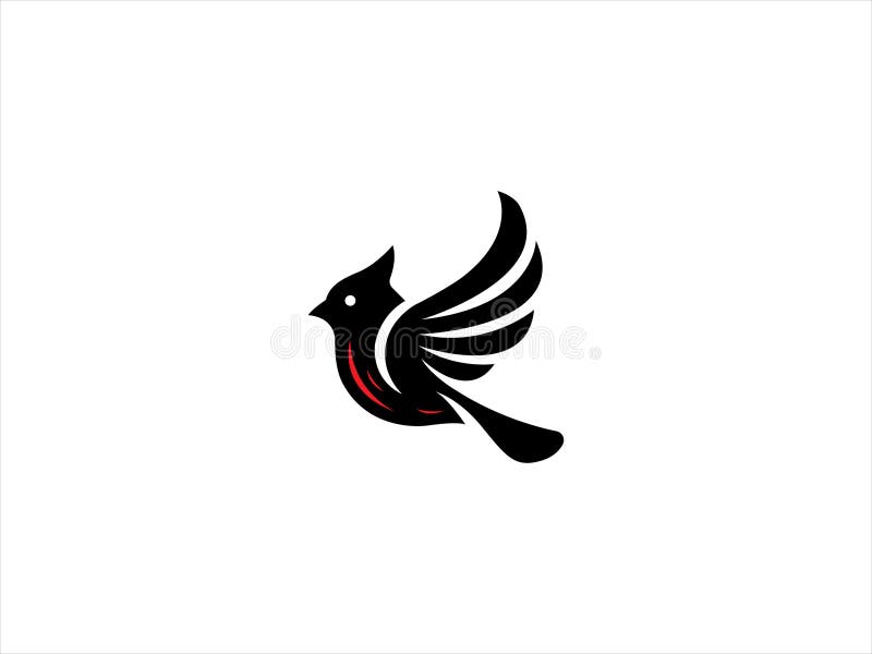 Cardinal logo vector stock vector. Illustration of tail - 324861689