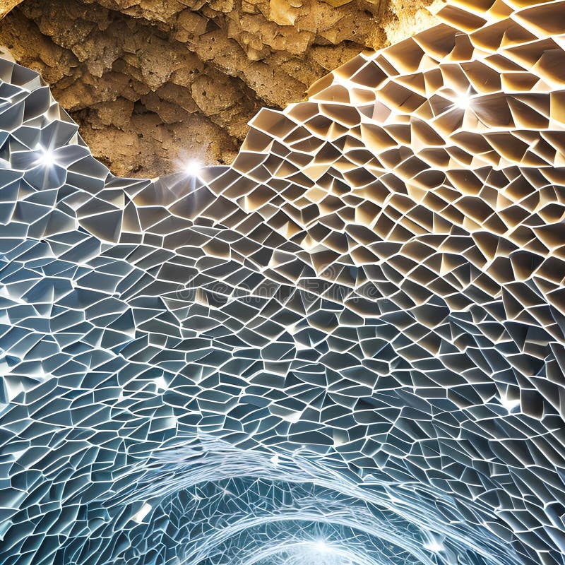 An Abstract Interpretation of a Crystal Cave, with Textured and ...