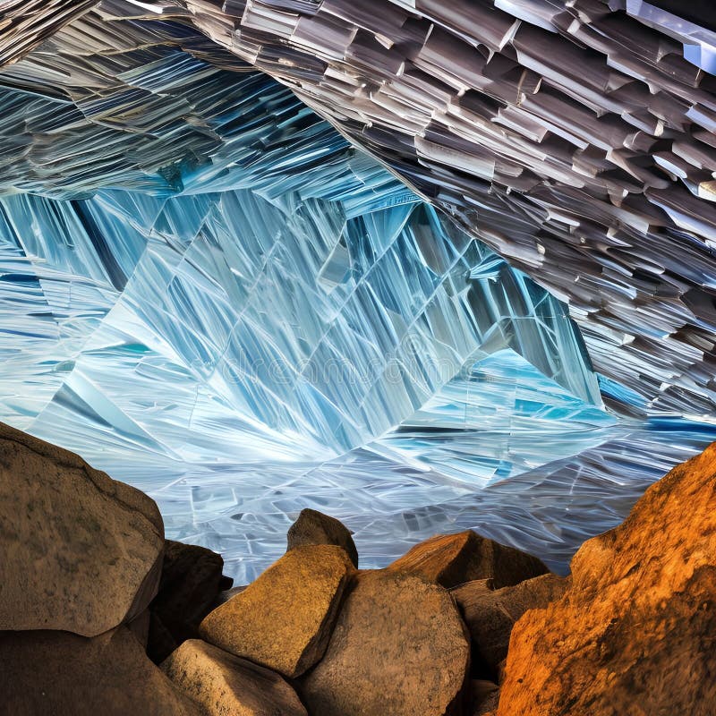 An Abstract Interpretation of a Crystal Cave, with Textured and ...