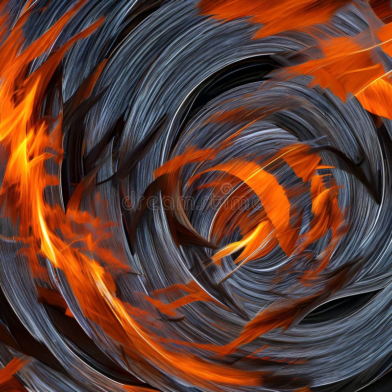 An Abstract Interpretation of a Fire, with Textured and Patterned ...
