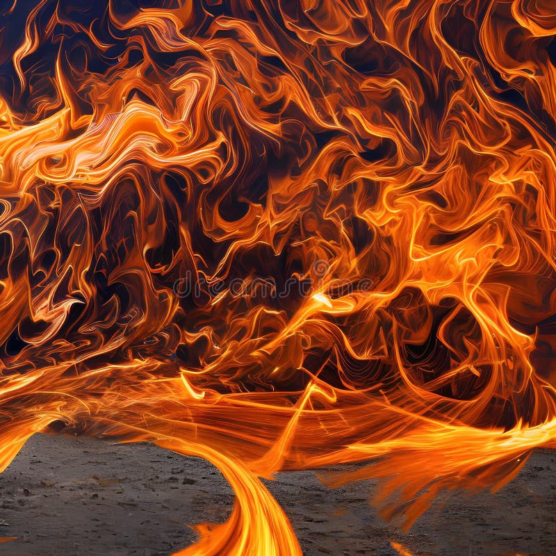 An Abstract Interpretation of a Fire, with Textured and Patterned ...