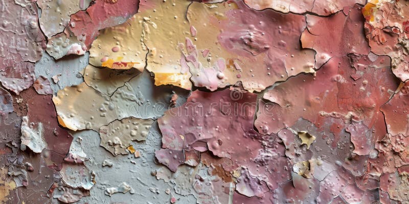 An Abstract Interpretation of Peeling Plaster Walls, Revealing Layers ...