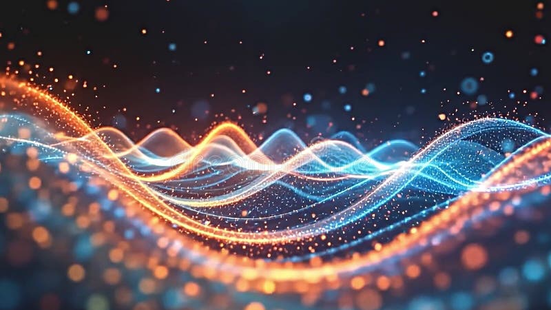 Abstract Interpretation of Sound Waves Visualized with Radiant Glowing ...