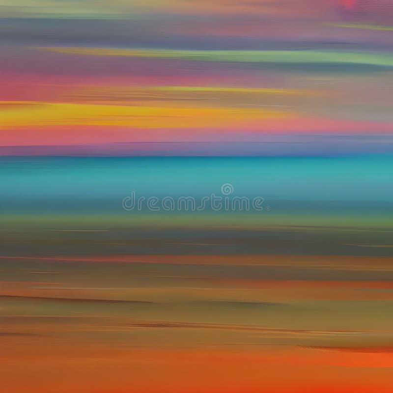 An Abstract Interpretation of a Sunset, with Textured and Gradient ...