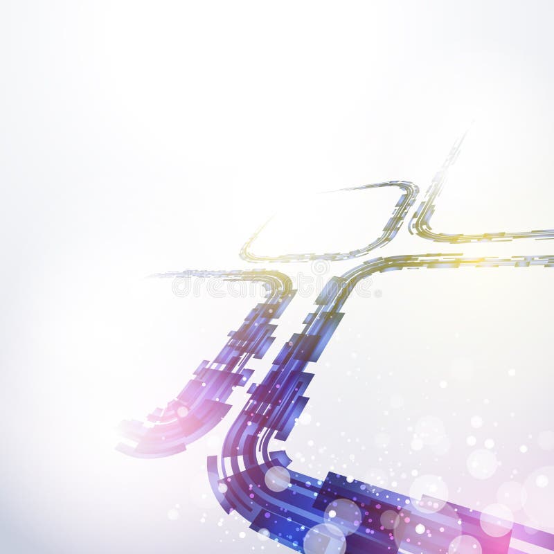 Abstract Path Technology Background Stock Vector - Illustration of ...