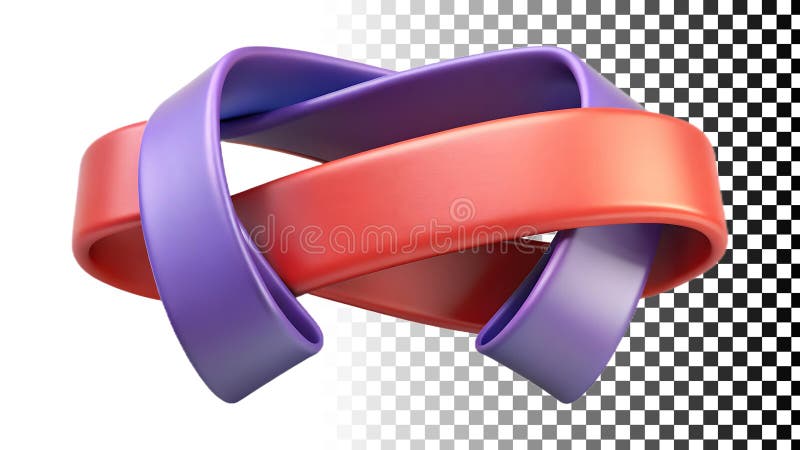 Abstract Intertwined Ribbon, Colorful Flowing Design, Decorative ...
