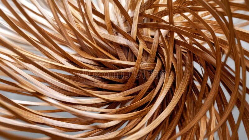 Abstract Intertwined Wooden Strips Forming a Spiraling Pattern Stock ...