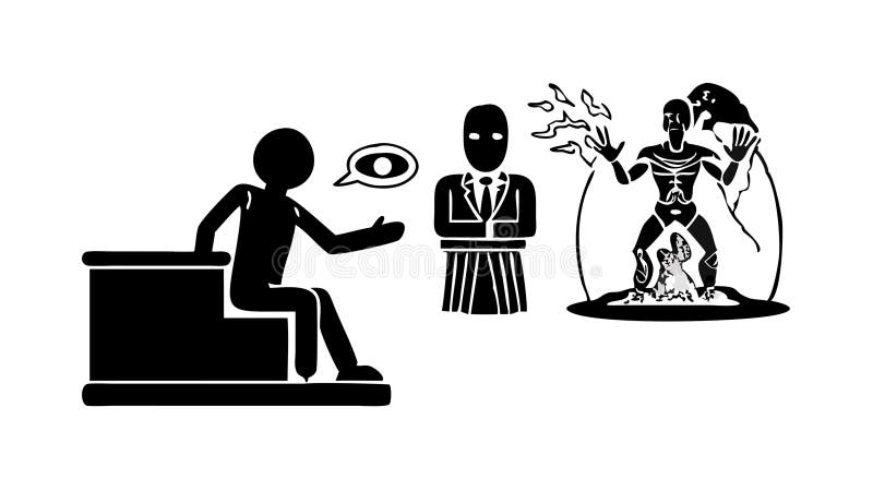 Abstract Interview Concept about Vision and Hidden Truths Vector Design ...