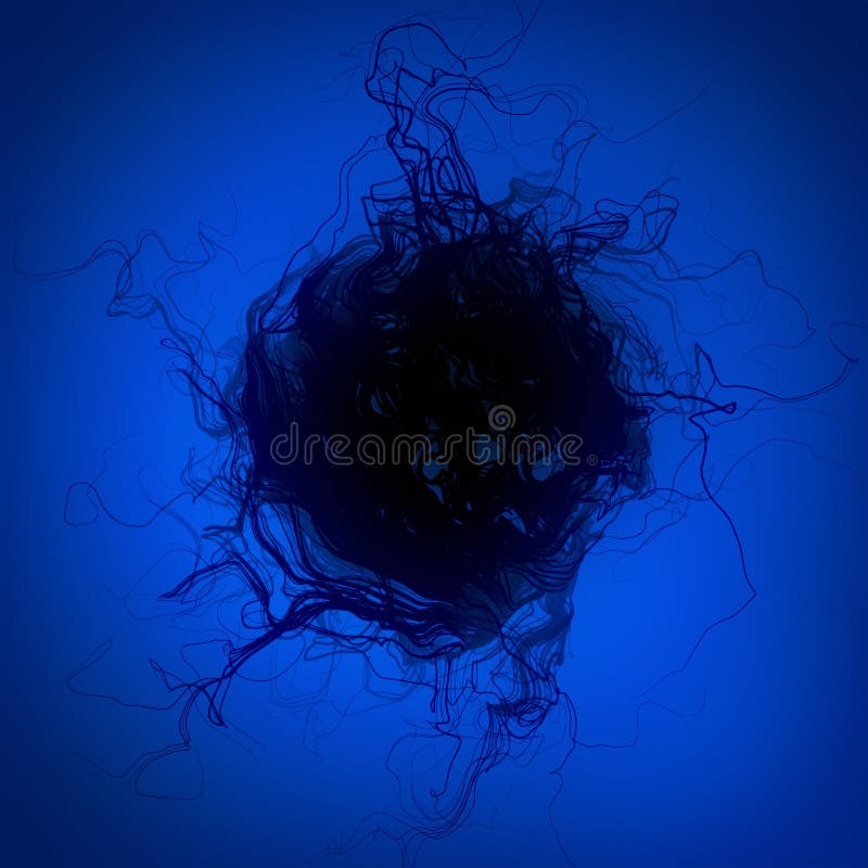 Abstract Interweaving Psychedelic Dark Lines Surrounded by Colored Mist ...