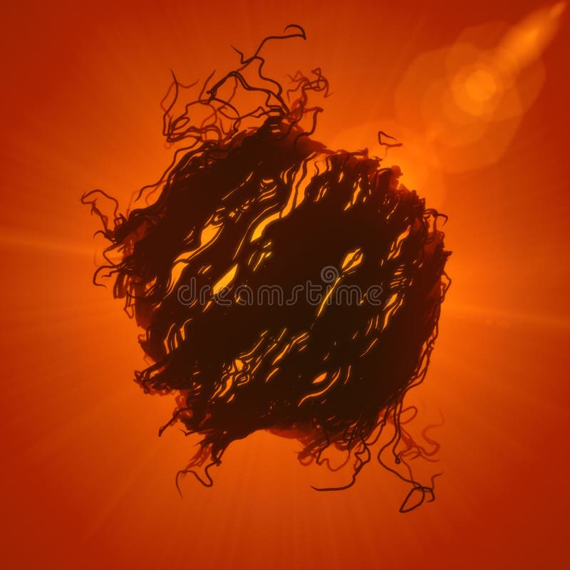 Abstract Interweaving Psychedelic Dark Lines Surrounded by Colored Mist ...