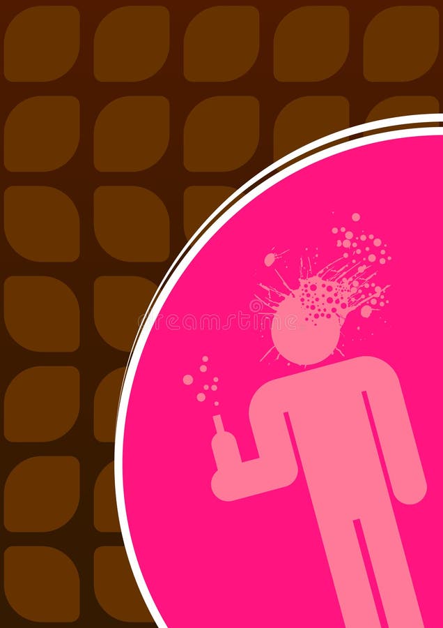 Abstract intoxication stock vector. Illustration of brownish - 7374089