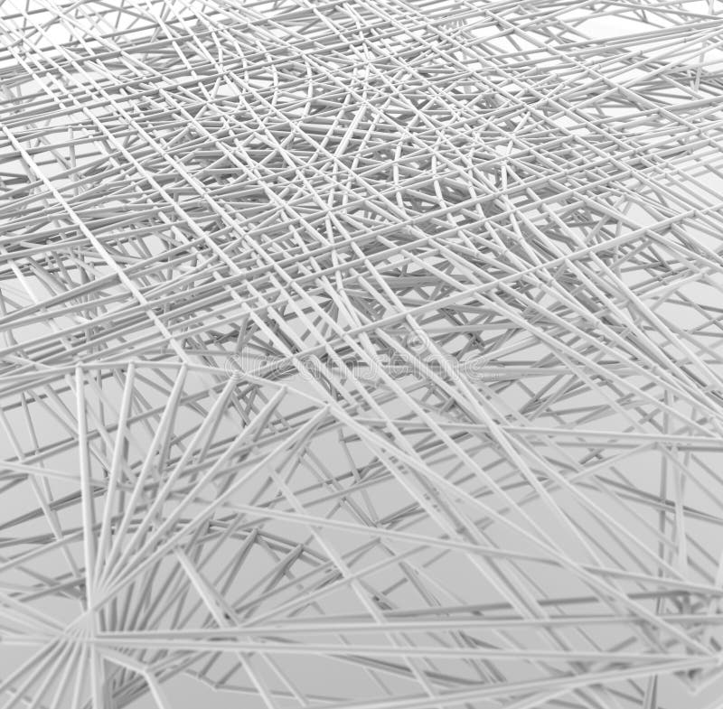 White Wire Frame on Black Background Stock Illustration - Illustration ...