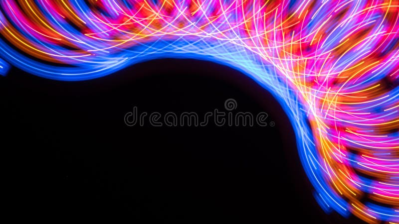 Abstract: Intriguing Swirls of Color Creating a Border on a Black ...