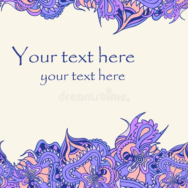 Abstract Invitation or Greeting Card with Abstract Pattern Stock Vector ...