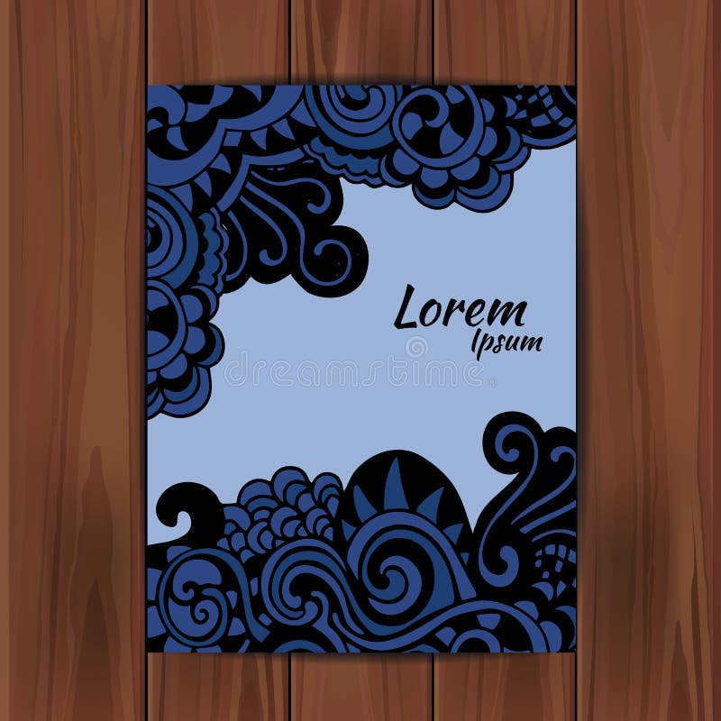 Abstract Invitation or Greeting Card with Abstract Pattern Stock Vector ...