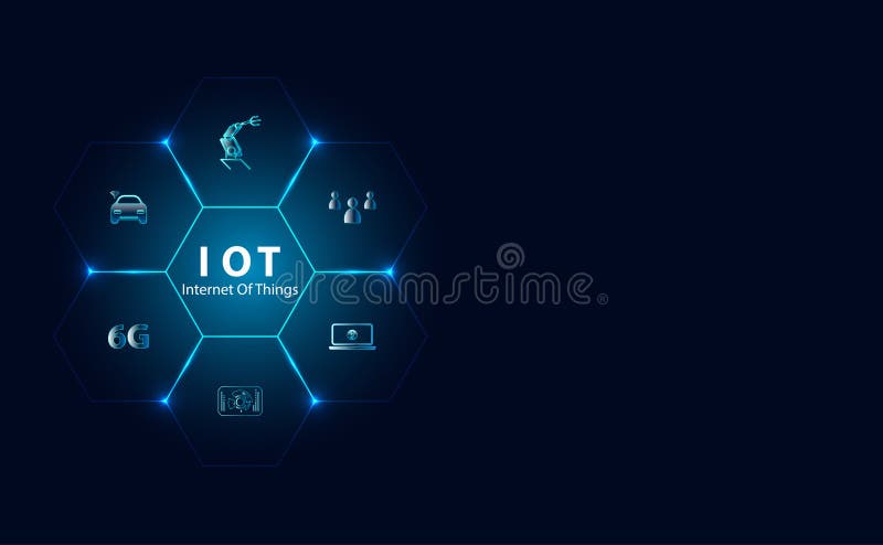 Abstract Iot Internet Of Things Concepts Electronic Devices Connect Or Send Information To
