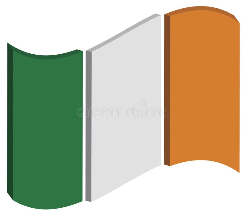 Abstract Ireland Flag stock illustration. Illustration of orange - 2832401