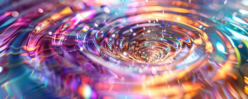 Abstract Iridescent Background Design, 3d Render, with a Ripple Effect ...