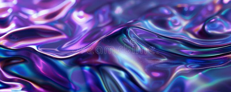 Abstract Iridescent Background Design, 3d Render, Showcasing Fluid ...