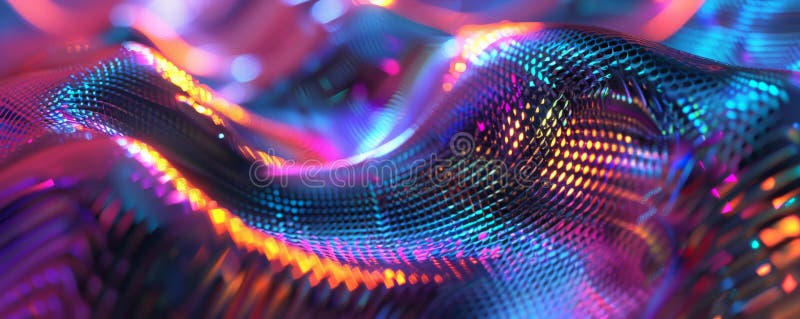 Abstract Fractal Pattern Texture, Infinite Geometric Loops in Bright ...