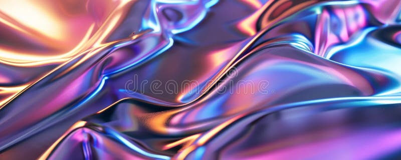 Abstract Iridescent Background Design, 3d Render, with a Sleek ...