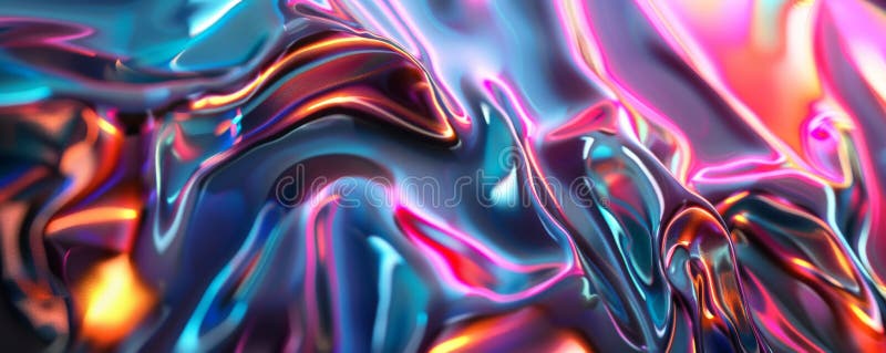 Abstract Iridescent Background Design, 3d Render, with a Sleek ...