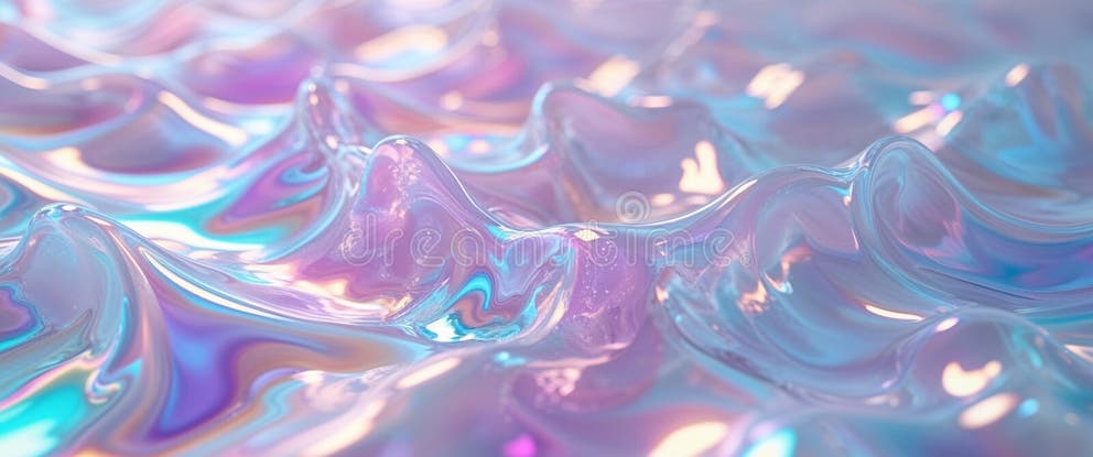 Abstract Iridescent Background with Distorted Glass Foam Texture for ...