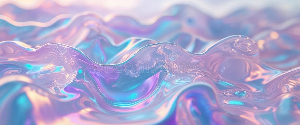 Abstract Iridescent Background with Distorted Glass Foam Texture for ...
