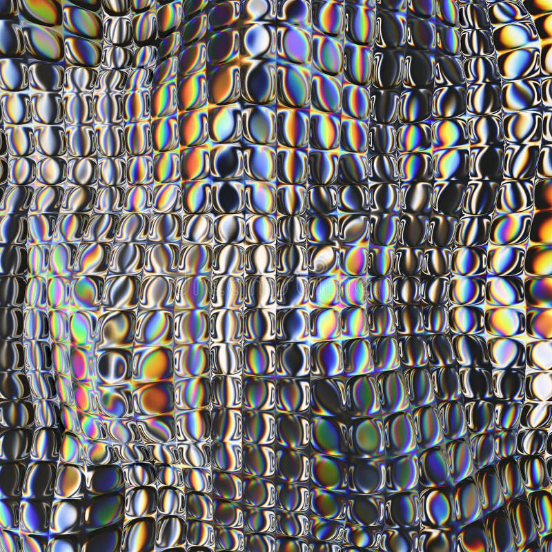 Abstract Iridescent Bubble-wrap Pattern with Reflective Textures Stock ...