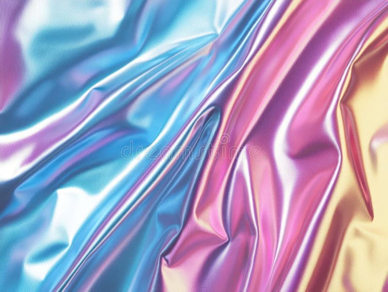 Abstract Iridescent Fabric Background Shimmering Colors and Texture ...