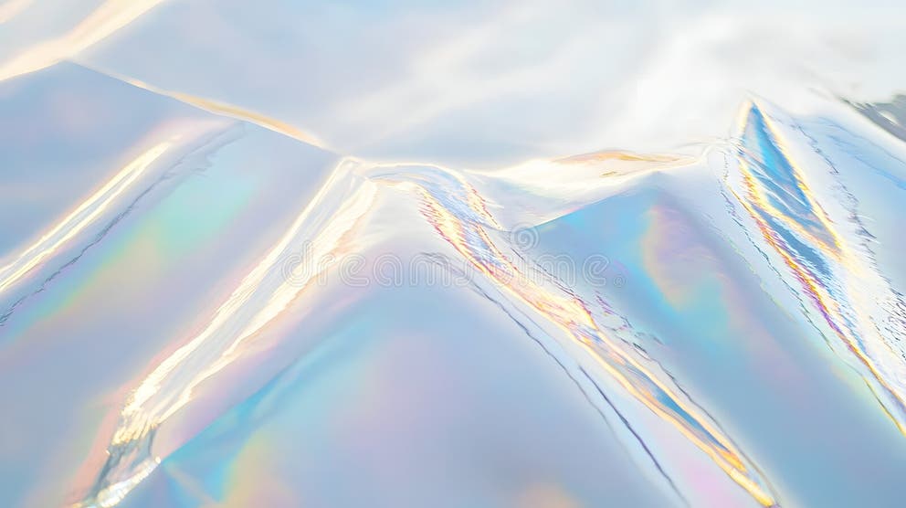 Abstract Iridescent Landscape with Light Reflections and Subtle Color ...