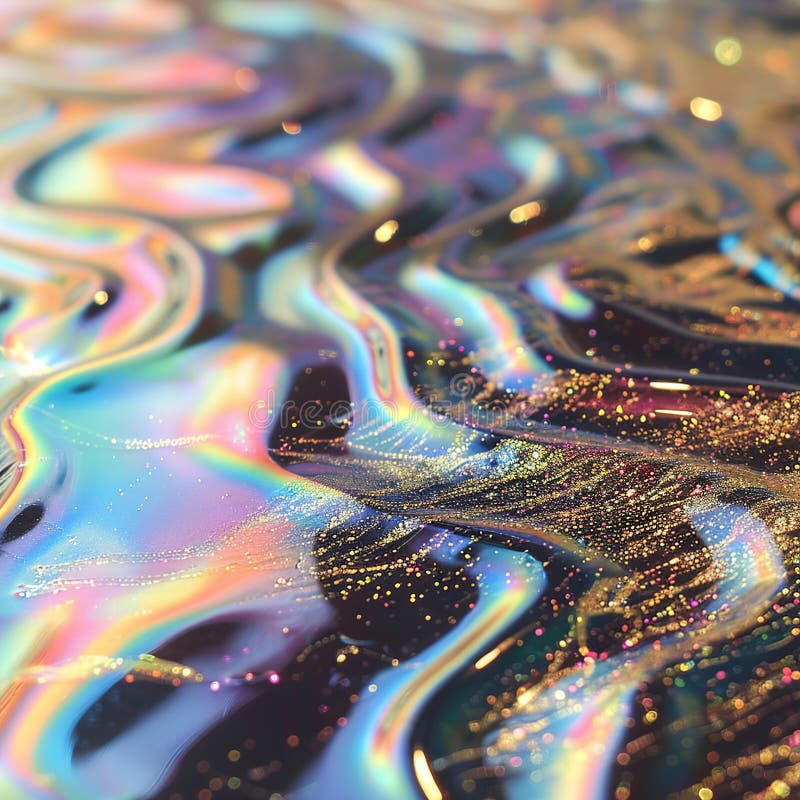 Abstract Iridescent Fabric, Generative AI Stock Image - Image of ...
