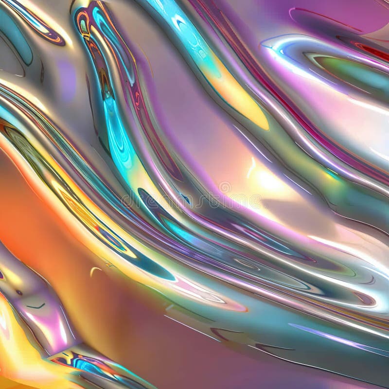 Abstract Iridescent Fabric, Generative AI Stock Image - Image of ...