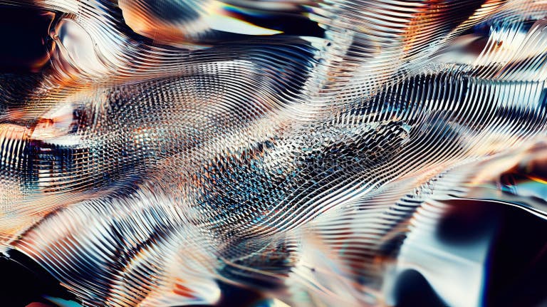 Abstract Iridescent Pattern with Vibrant Textures and Light Reflections ...