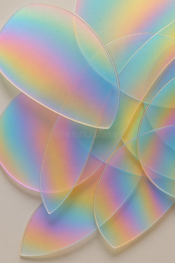 Abstract Iridescent Petal Shapes Stock Photo - Image of pattern, shapes ...