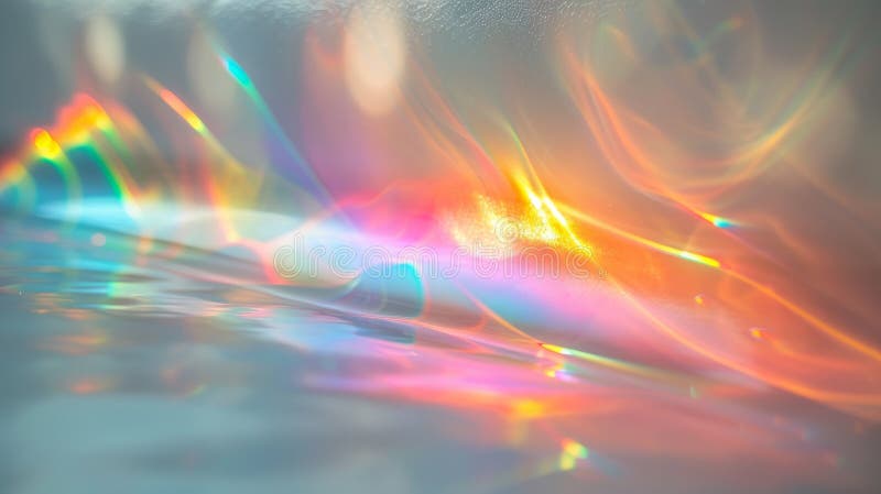 Abstract Iridescent Rainbow Light and Color Texture Background Stock ...