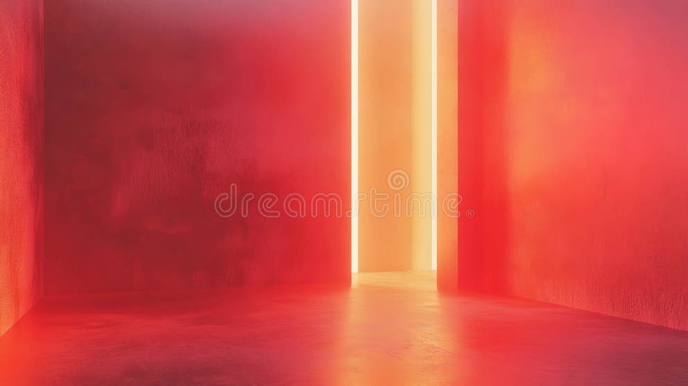 Abstract Iridescent Red and Orange Wall Texture with Light Patterns for ...