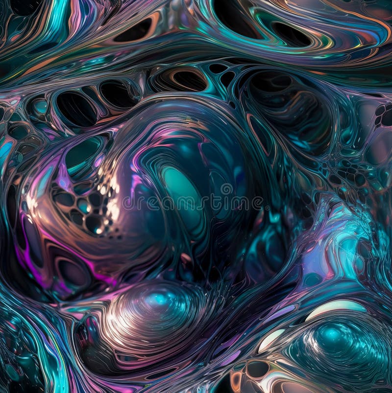 Abstract Iridescent Texture. Minimal Liquid Aesthetic Concept Stock ...