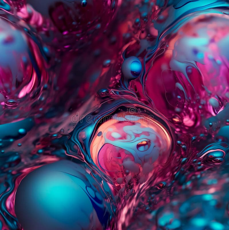 Abstract Iridescent Texture. Minimal Liquid Aesthetic Concept Stock ...