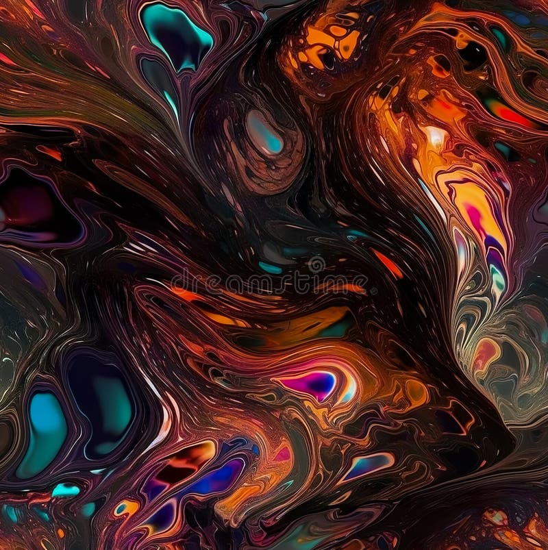 Abstract Iridescent Texture. Minimal Liquid Aesthetic Concept Stock ...