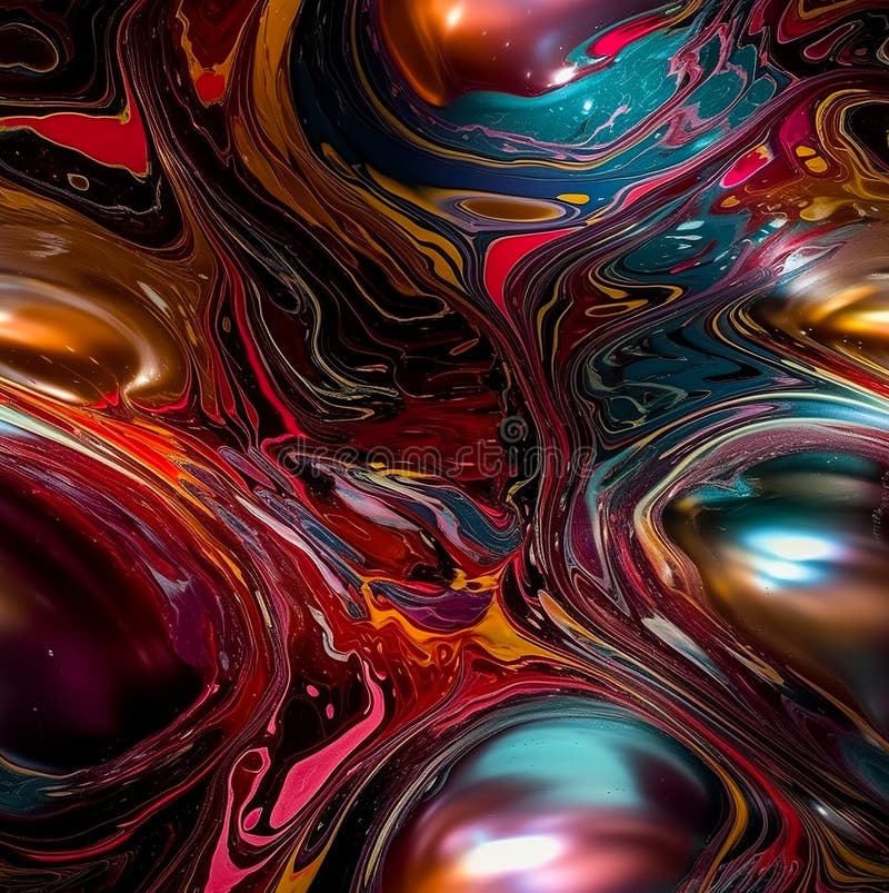 Abstract Iridescent Texture. Minimal Liquid Aesthetic Concept Stock ...